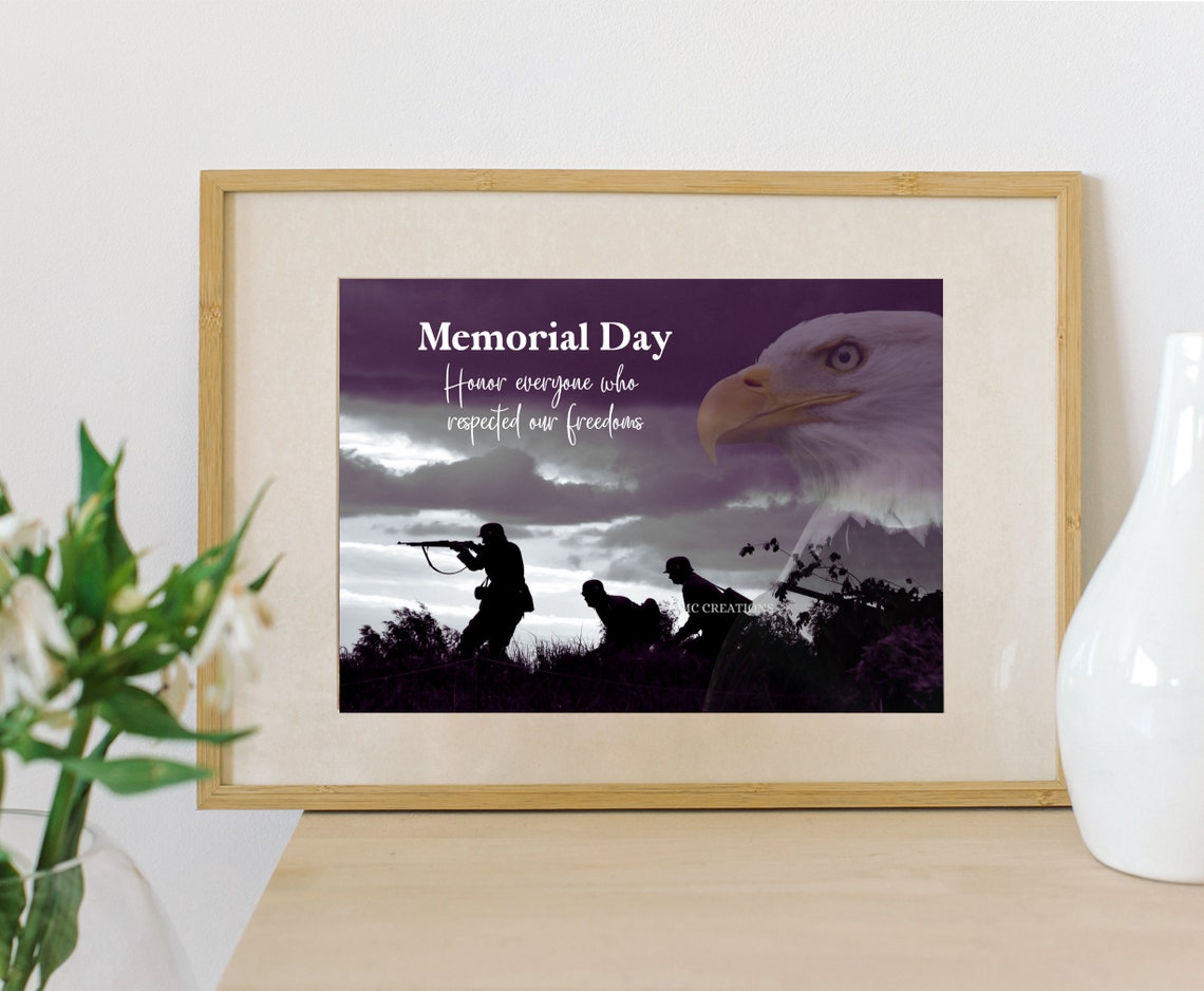 Digital Downloadable Memorial Day Poster, Honor Everyone Who Respected ...
