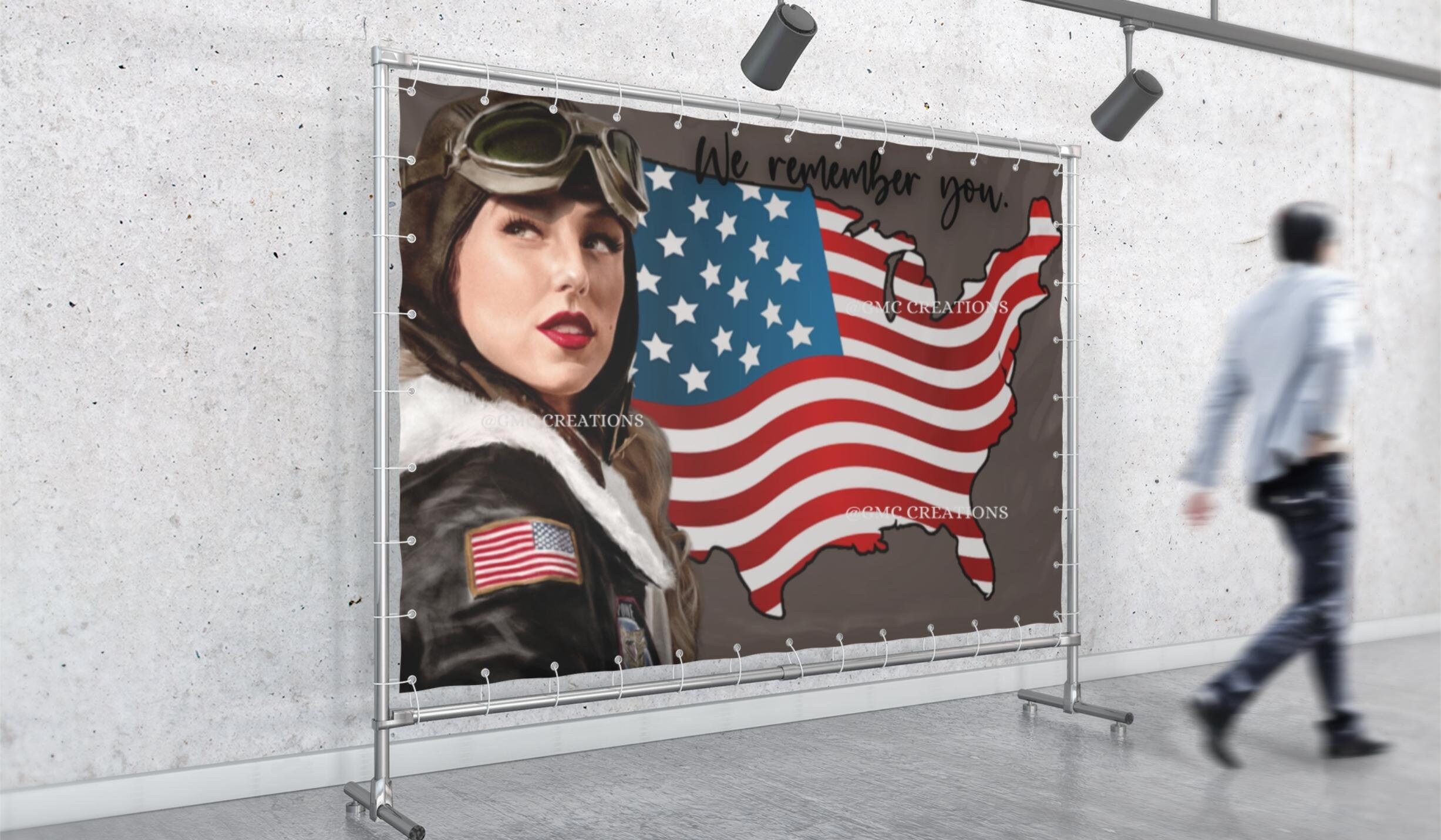 Designer Banner Flag - "we Remember You" - Flag for Memorial Day ...