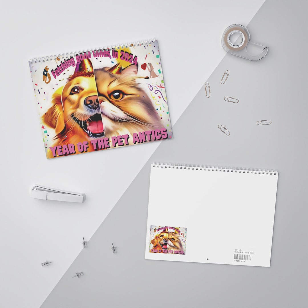 Calendar (2024): the Year of Pet Antics - Etsy