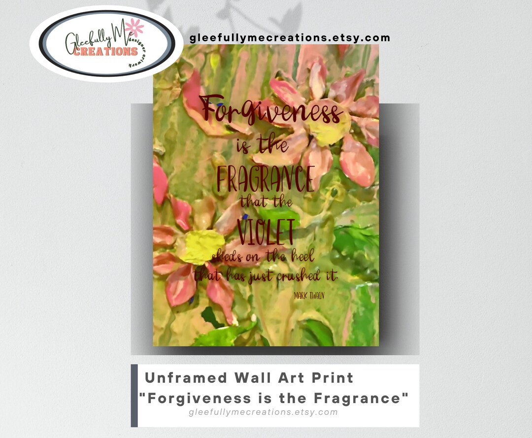 Unframed Poster With Inspirational Quote About Forgiveness - Etsy