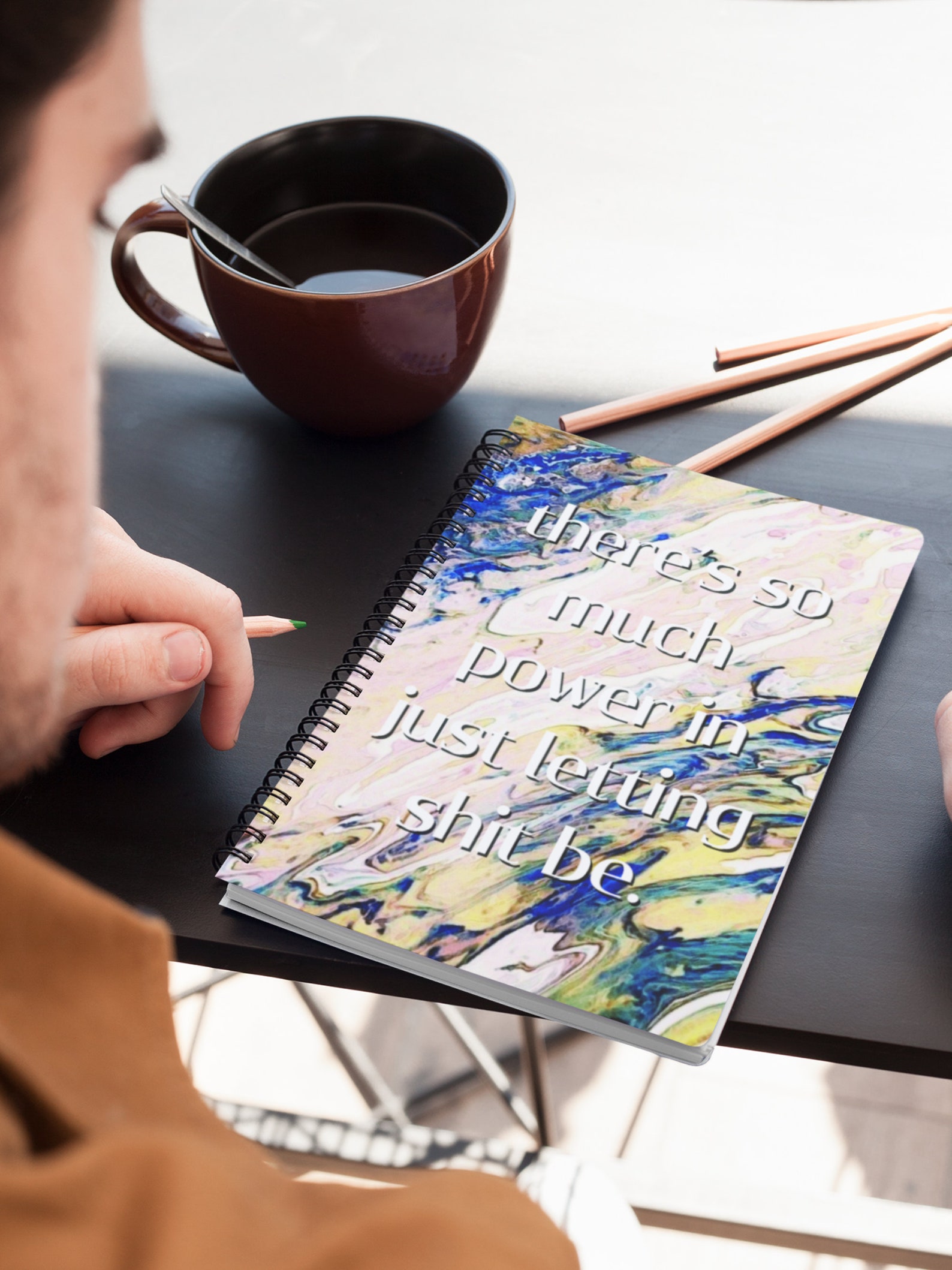 Spiral Notebook With Inspirational Message for Personal Power, Premium ...