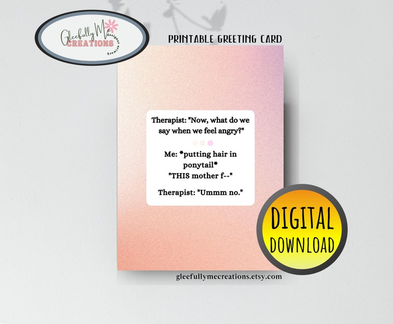 Downloadable When We're Angry Humorous Card, Printable Funny Greeting ...