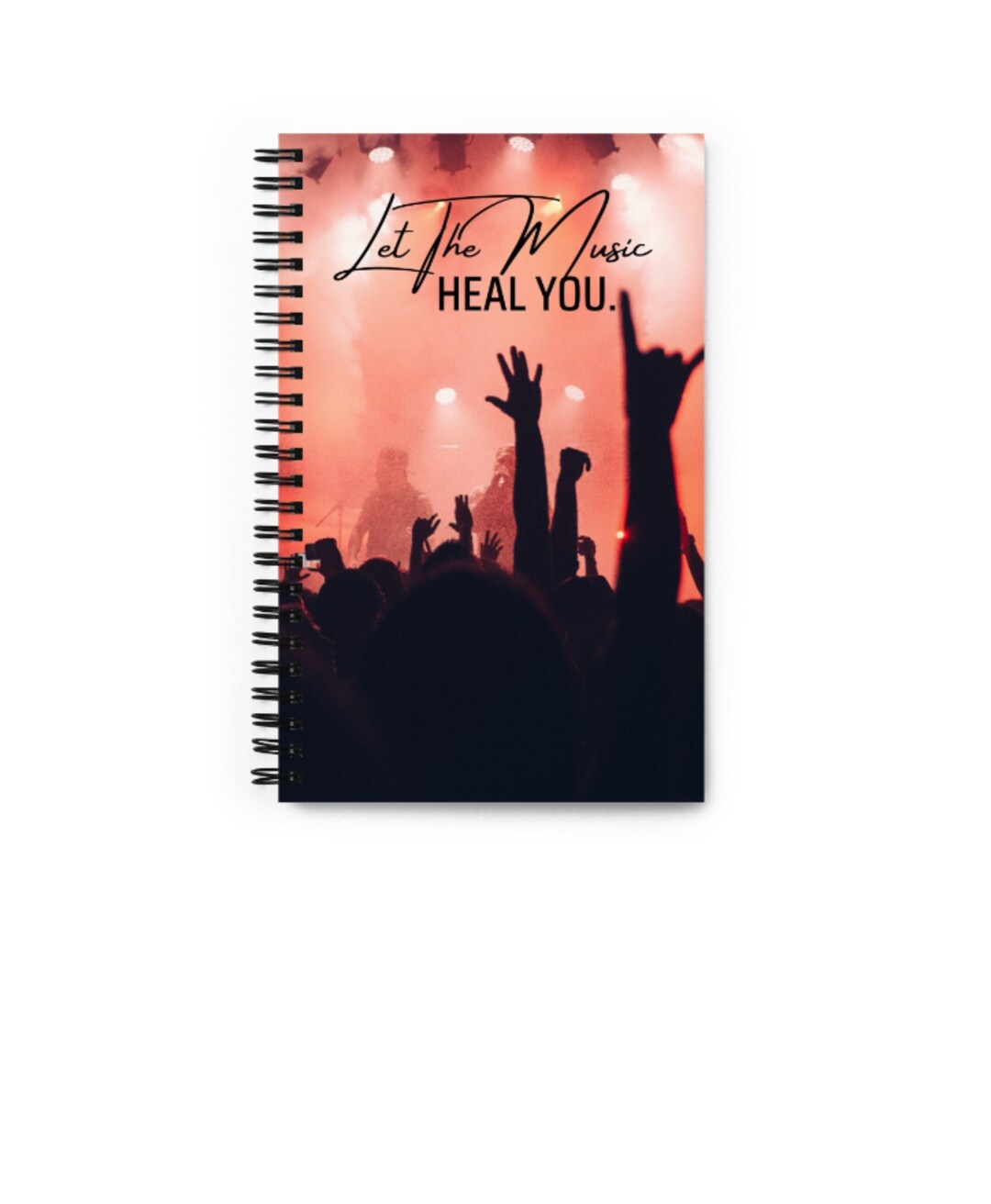 Spiral Notebook "let the Music Heal You," 118 Ruled Line Pages Designer ...