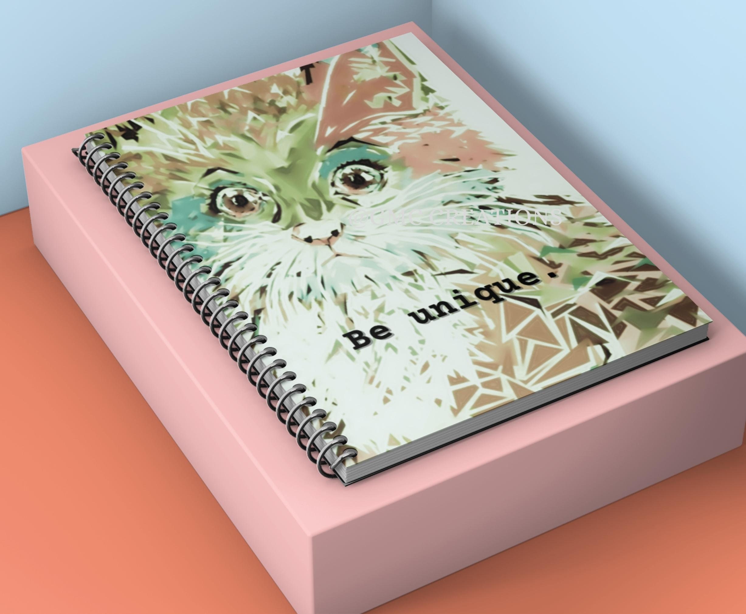 Spiral Notebook Polygon Art Cute Cat be Unique, Adorable Polygon Art ...