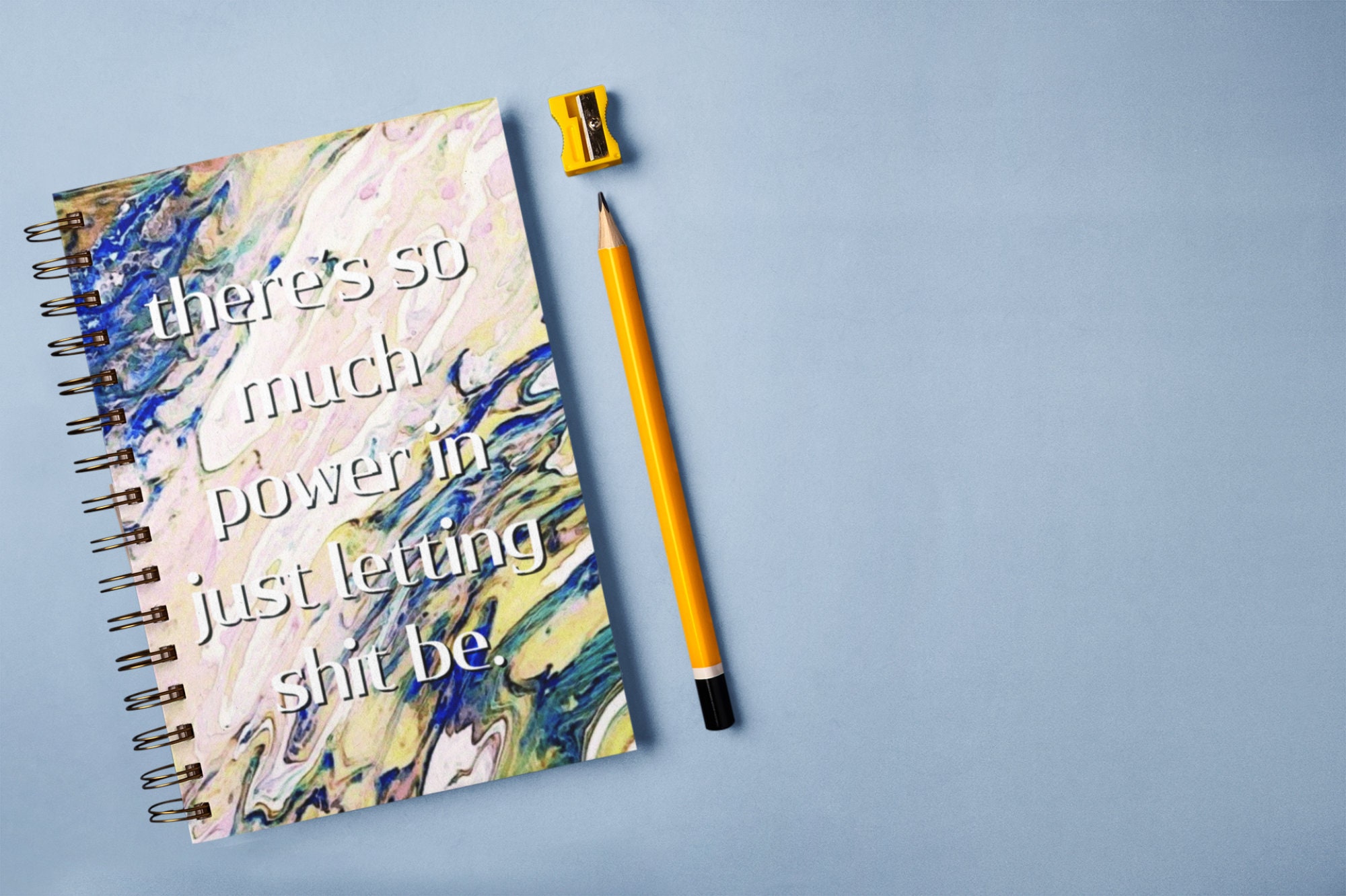 Inspirational Spiral Notebook, Abstract Art, Personal Peace Message - Etsy