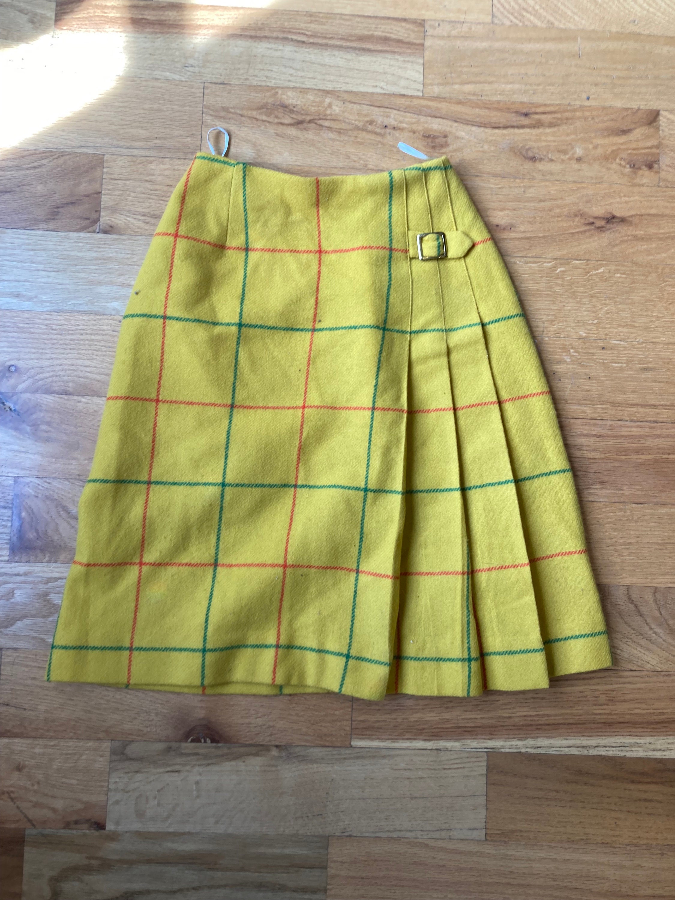 Vintage Yellow Fashion Kilt - Etsy