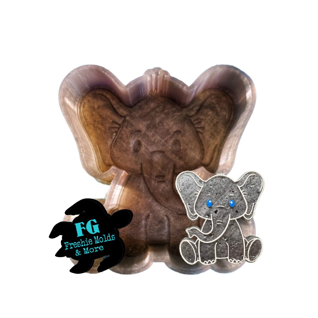 Elephant / Regular or Vent Clip / Silicone Mold / Freshie Mold - Etsy