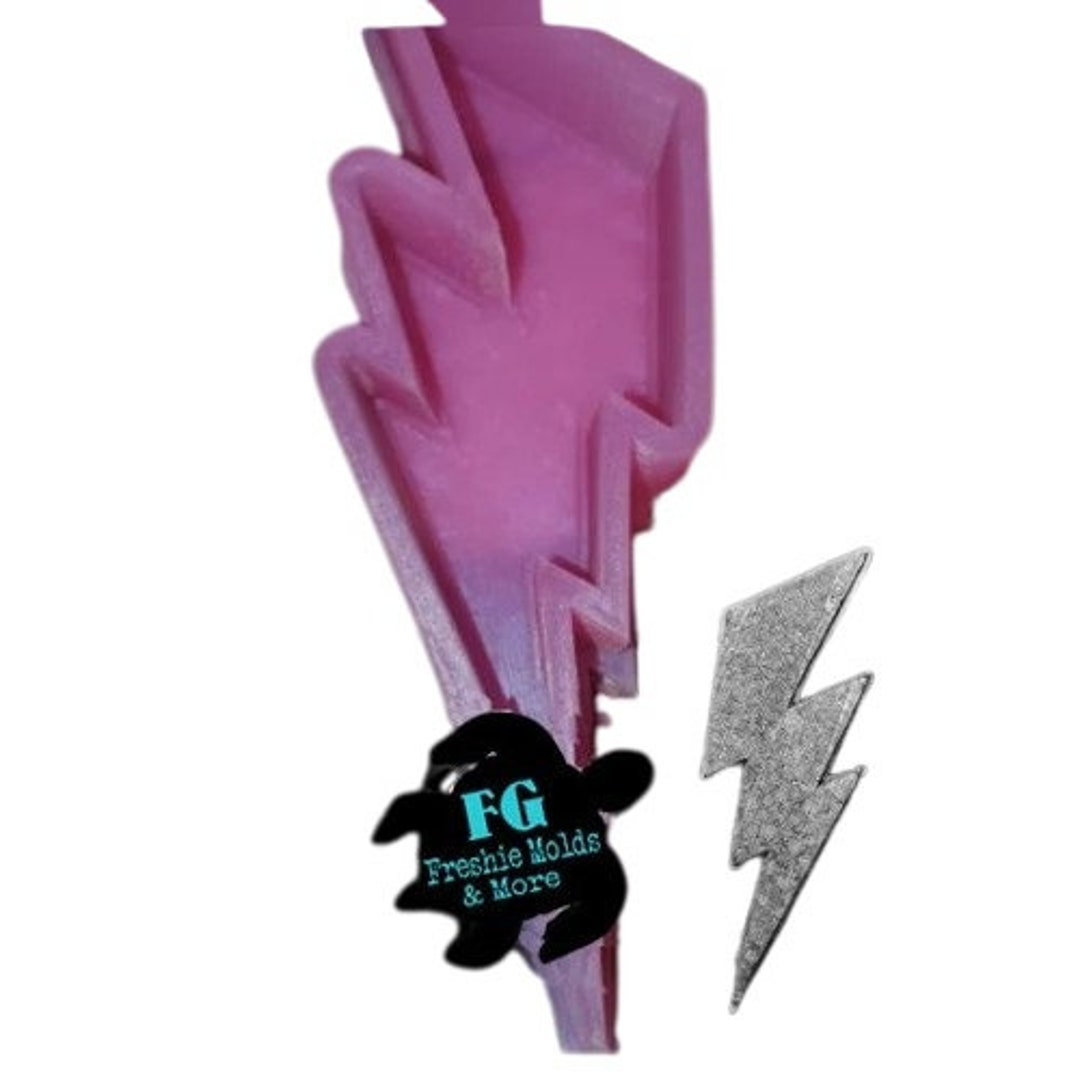 Lightning Bolt / Regular or Vent Clip / Silicone Freshie Mold / Freshie ...