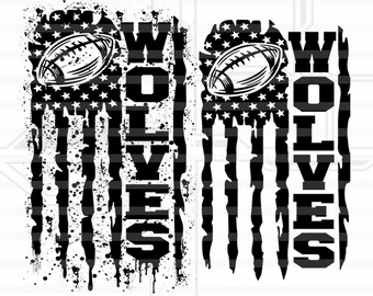 Wolves Mascot Hand Lettered Design Football SVG Mascot SVG - Etsy