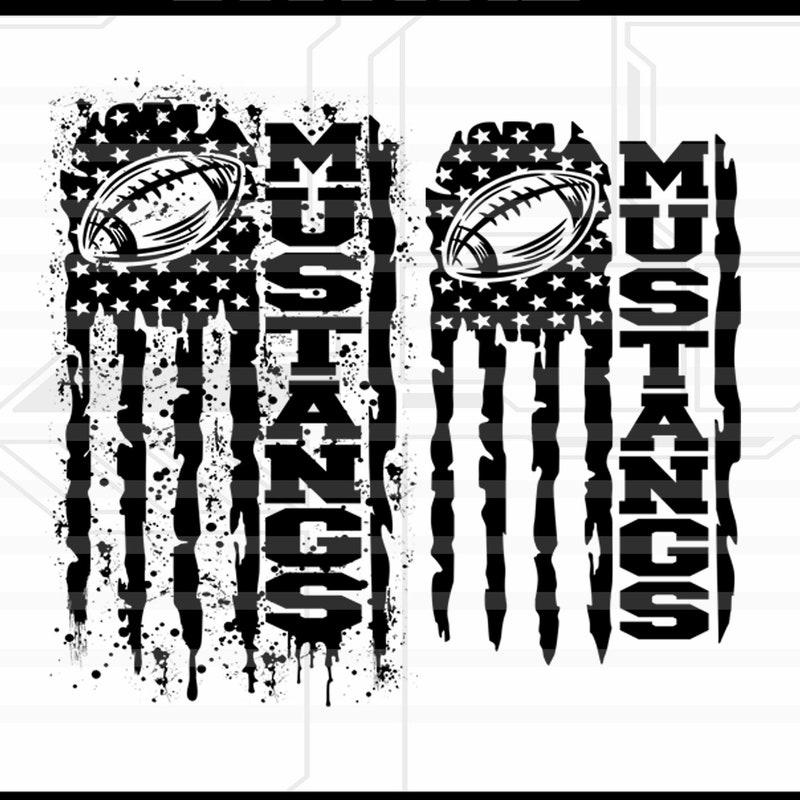 Mustangs Football Svg - Etsy