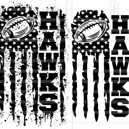 Hawks Svg Football Hawks High School Svg. T-shirt Design for - Etsy