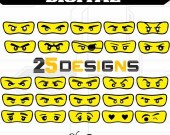 Ninja Eyes SVG File Ninja Eyes DXF Ninja Eyes Png Birthday - Etsy