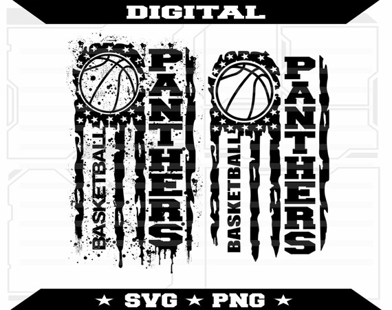 Panthers Basketball Svg File Digital - Etsy
