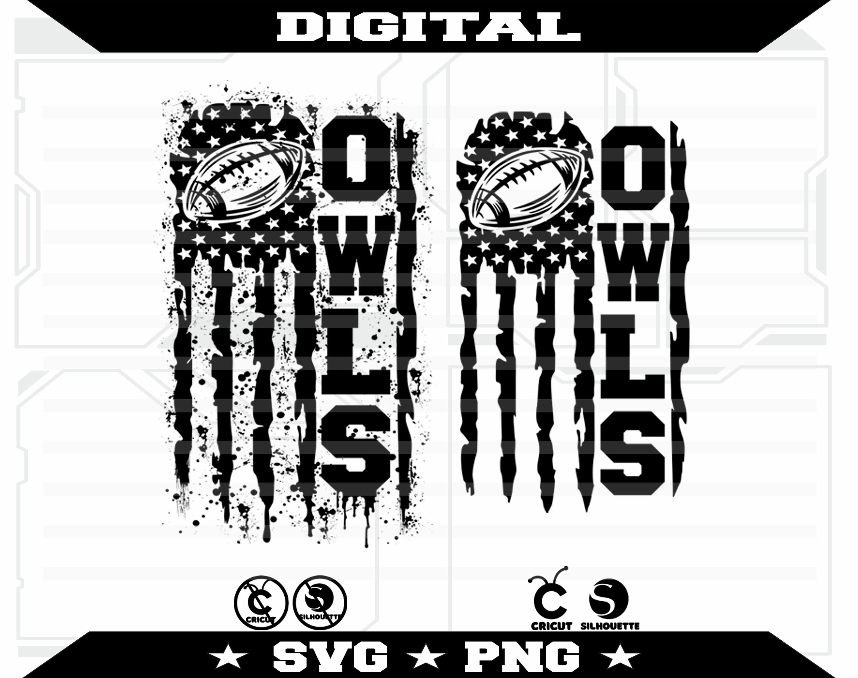 Owls Football Svg File - Etsy