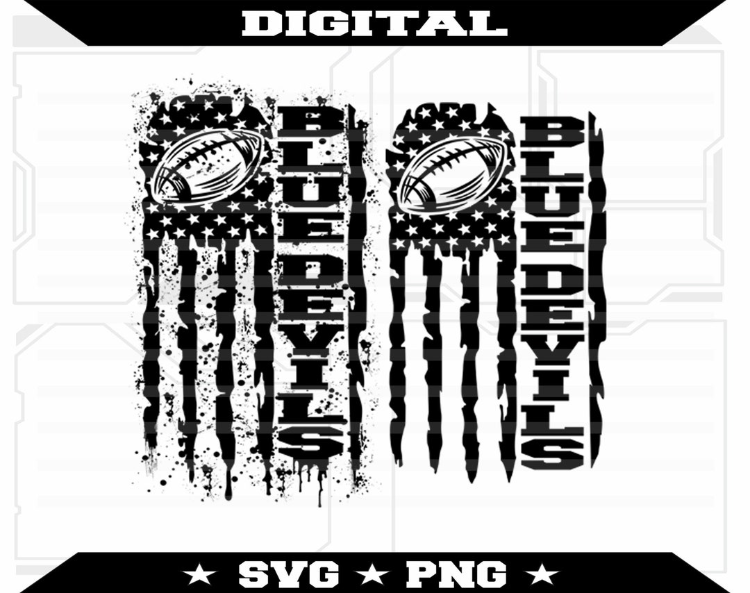 Blue Devils Football Svg File - Etsy