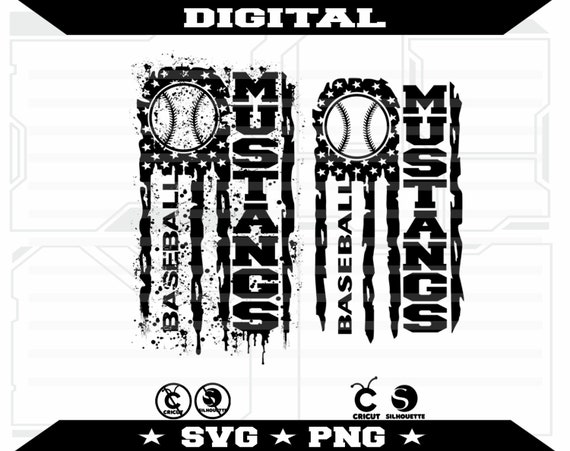 Mustangs Baseball Svg File - Etsy