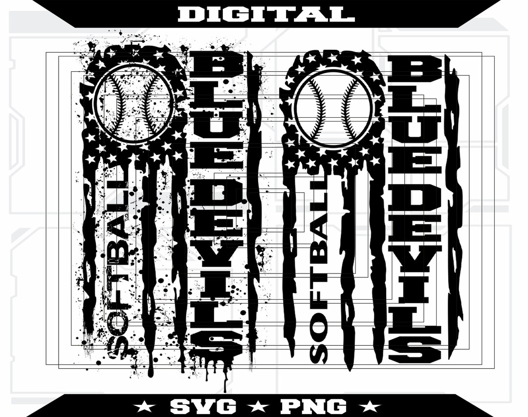 Blue Devils Softball Svg File - Etsy