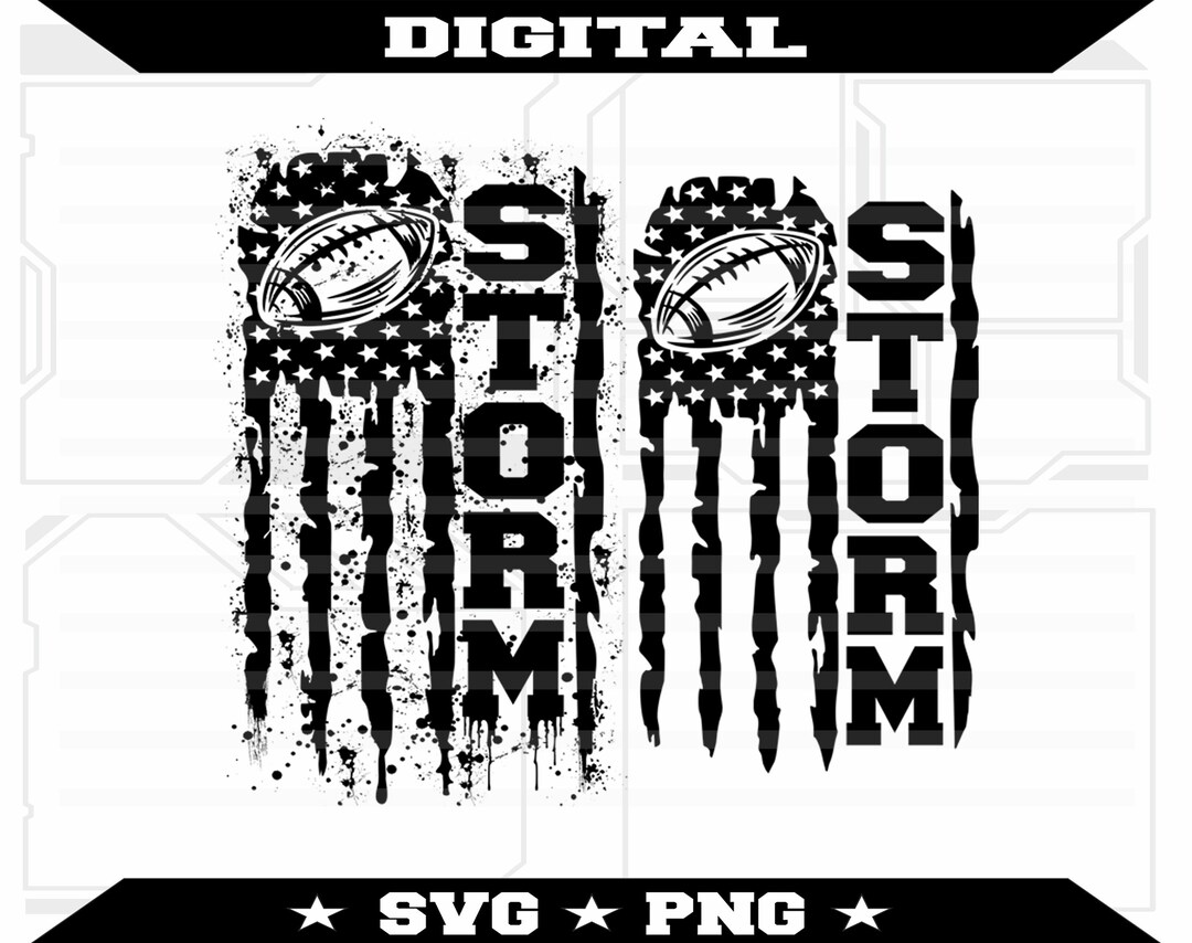 Storm Football Svg File - Etsy