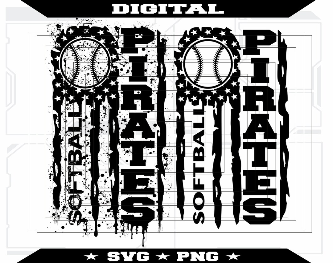 Pirates Softball Svg File - Etsy
