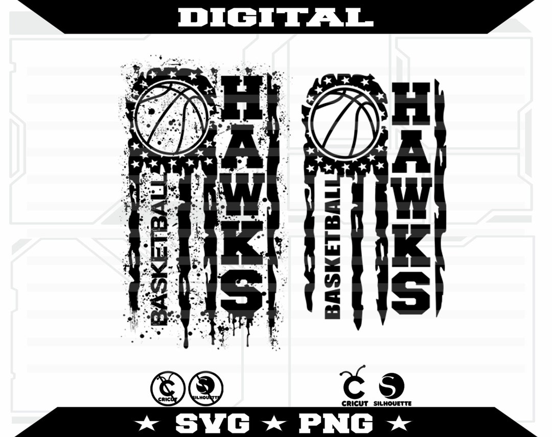 Hawks Basketball Svg File Digital - Etsy