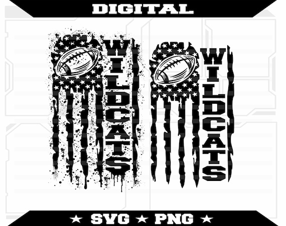 Wildcats Football Svg File - Etsy
