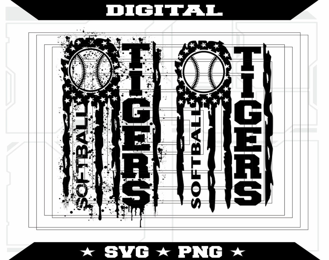 Tigers Softball Svg File - Etsy