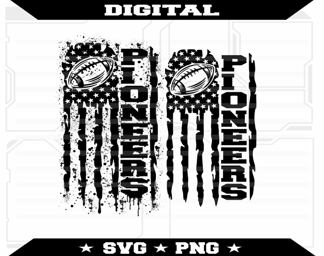 Pioneers Football Svg File - Etsy