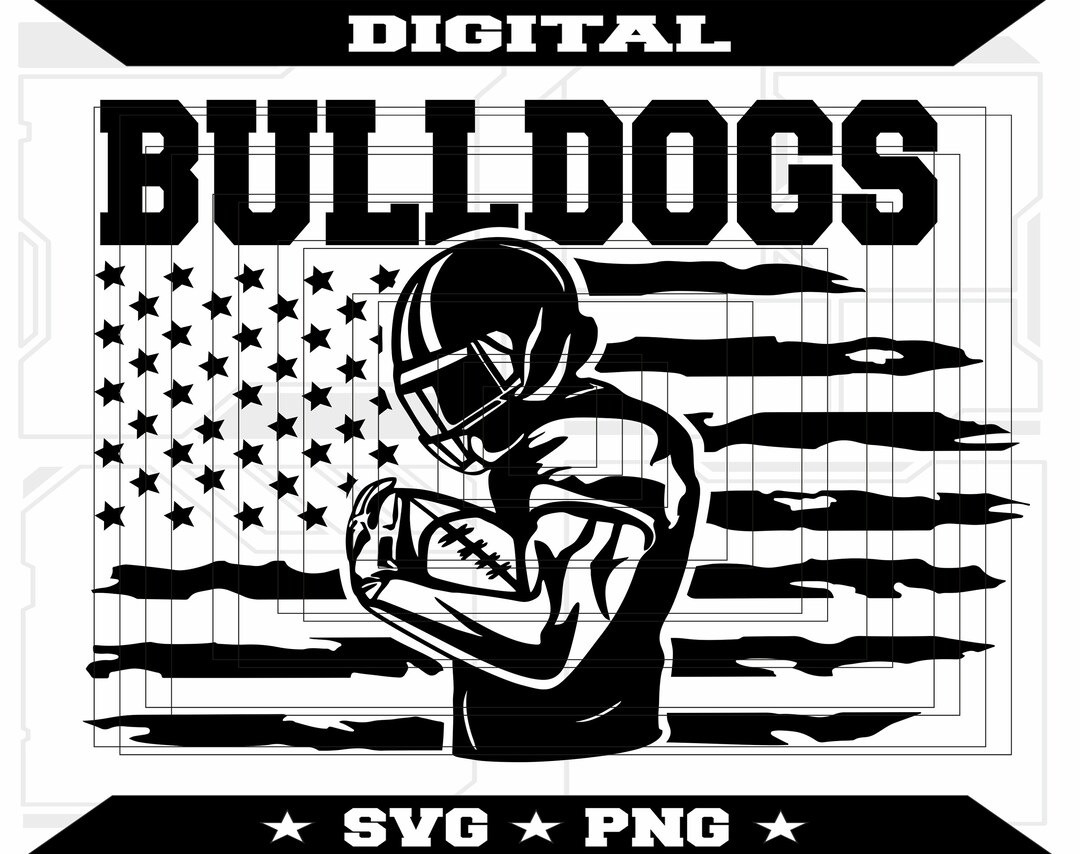 Bulldogs Football Svg File - Etsy