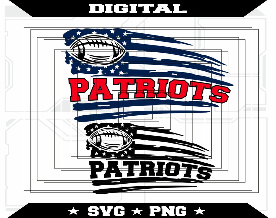 Patriots Football Svg File - Etsy