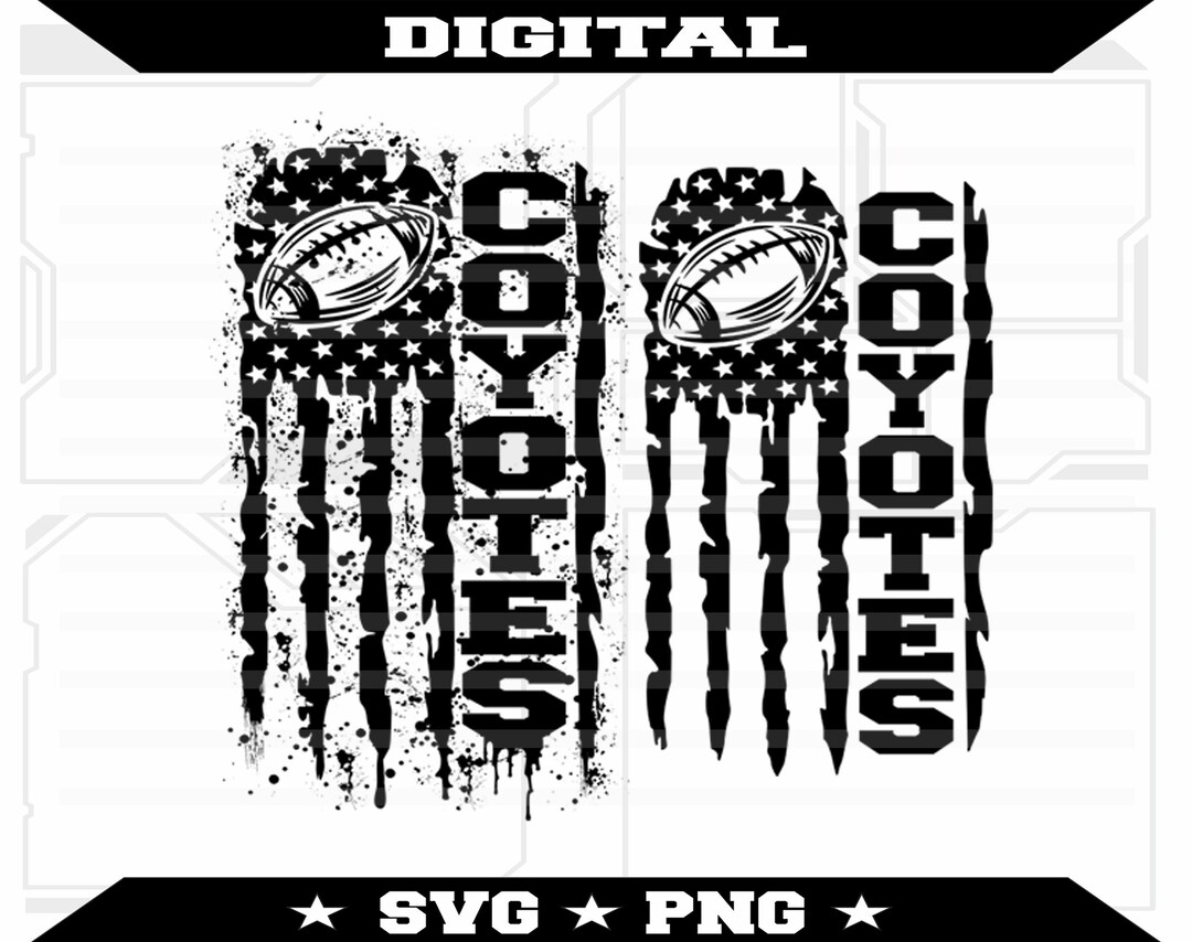 Coyotes Football Svg File - Etsy