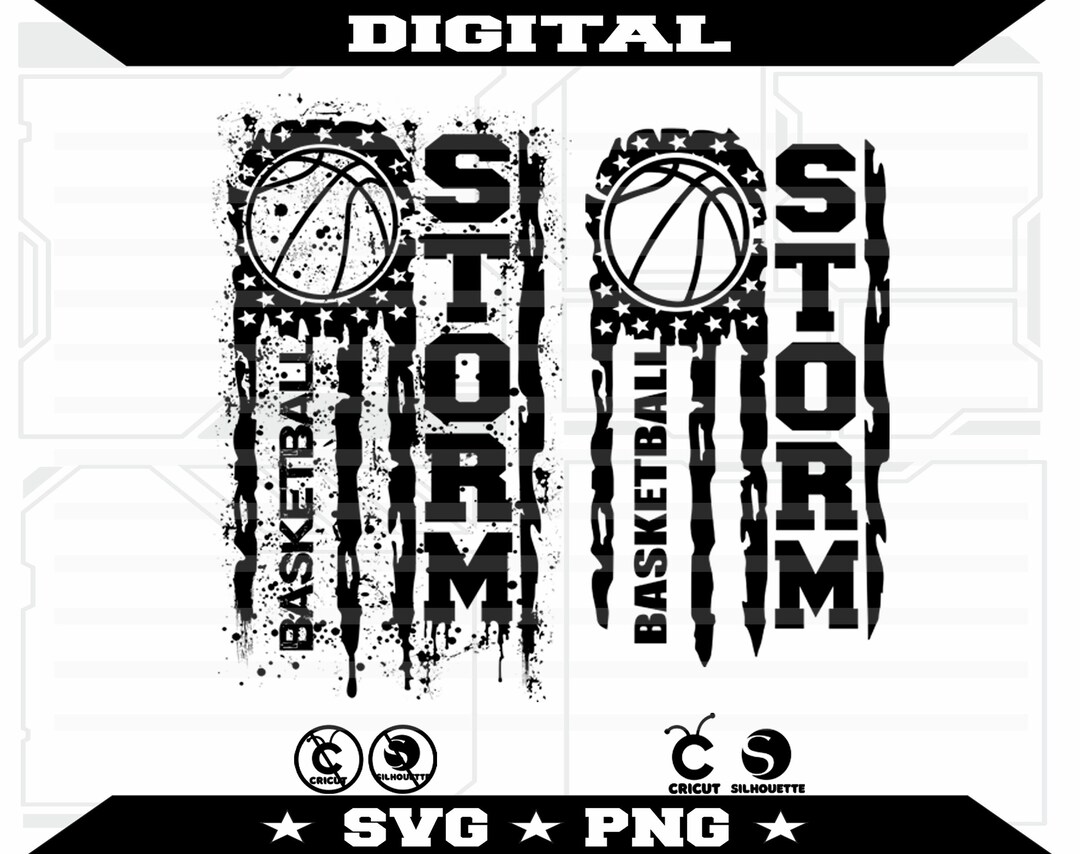 Storm Basketball Svg File Digital - Etsy