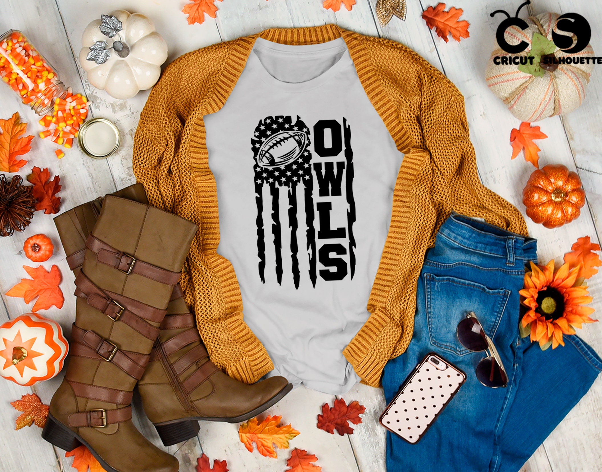 Owls Football Svg File - Etsy