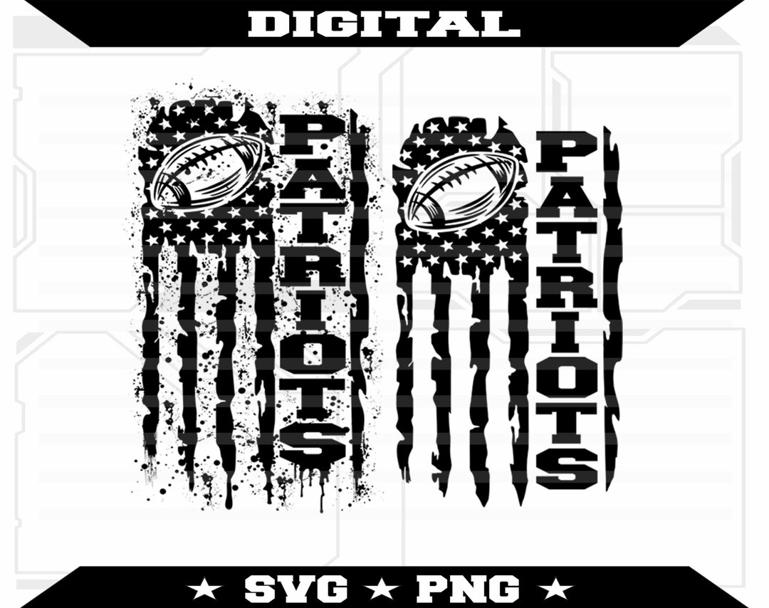 Patriots Football Svg File - Etsy