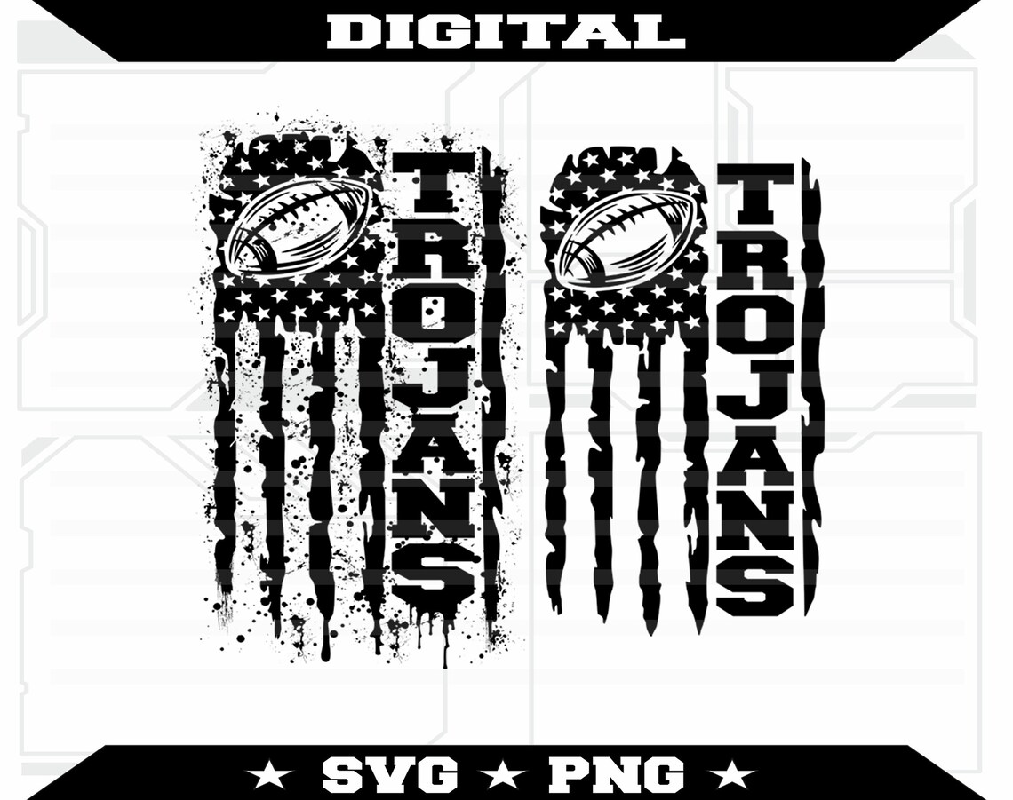 Trojans Football Svg File - Etsy