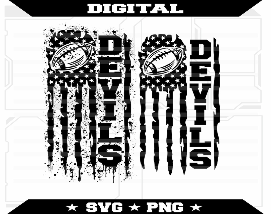 Devils Football Svg File - Etsy