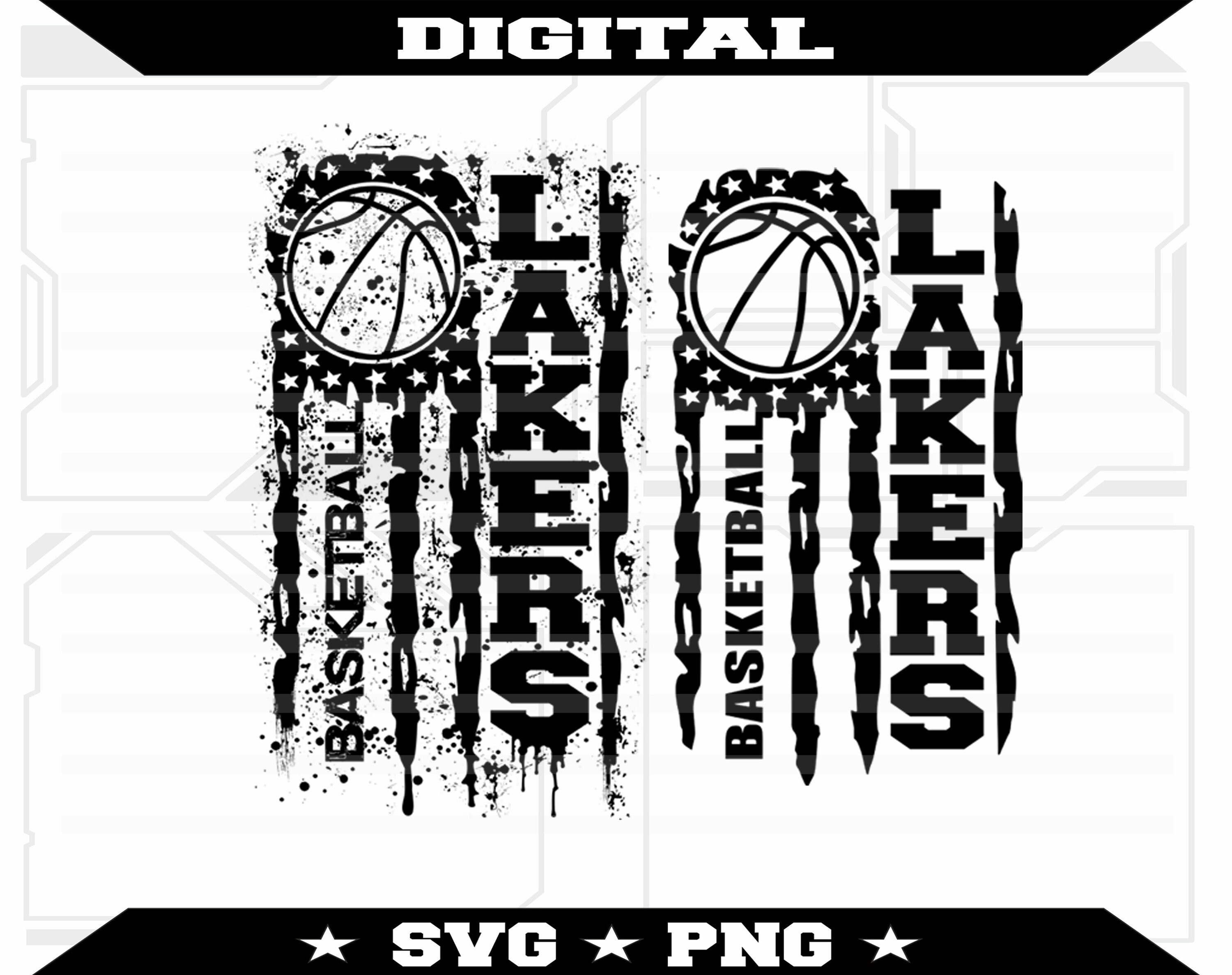Lakers Basketball Svg File Digital - Etsy