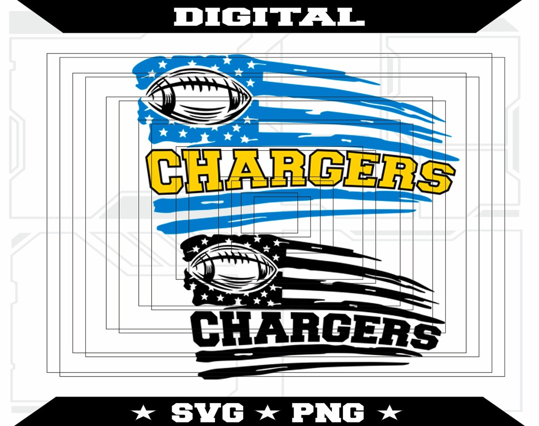 Chargers Football Svg File - Etsy