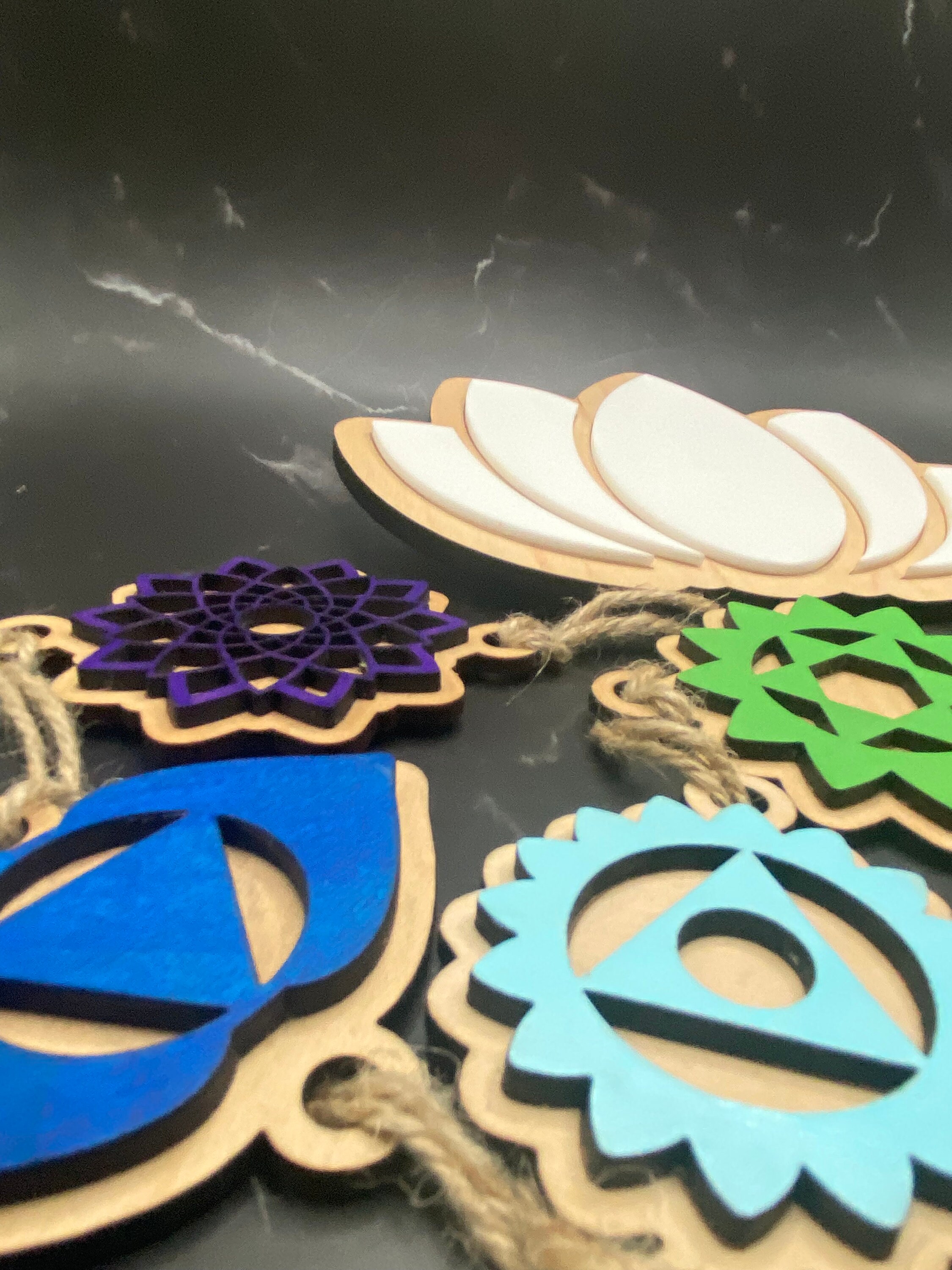 Lotus & Chakra Wall Art, Lotus and Chakra Wall Hanging , Wall Decor ...