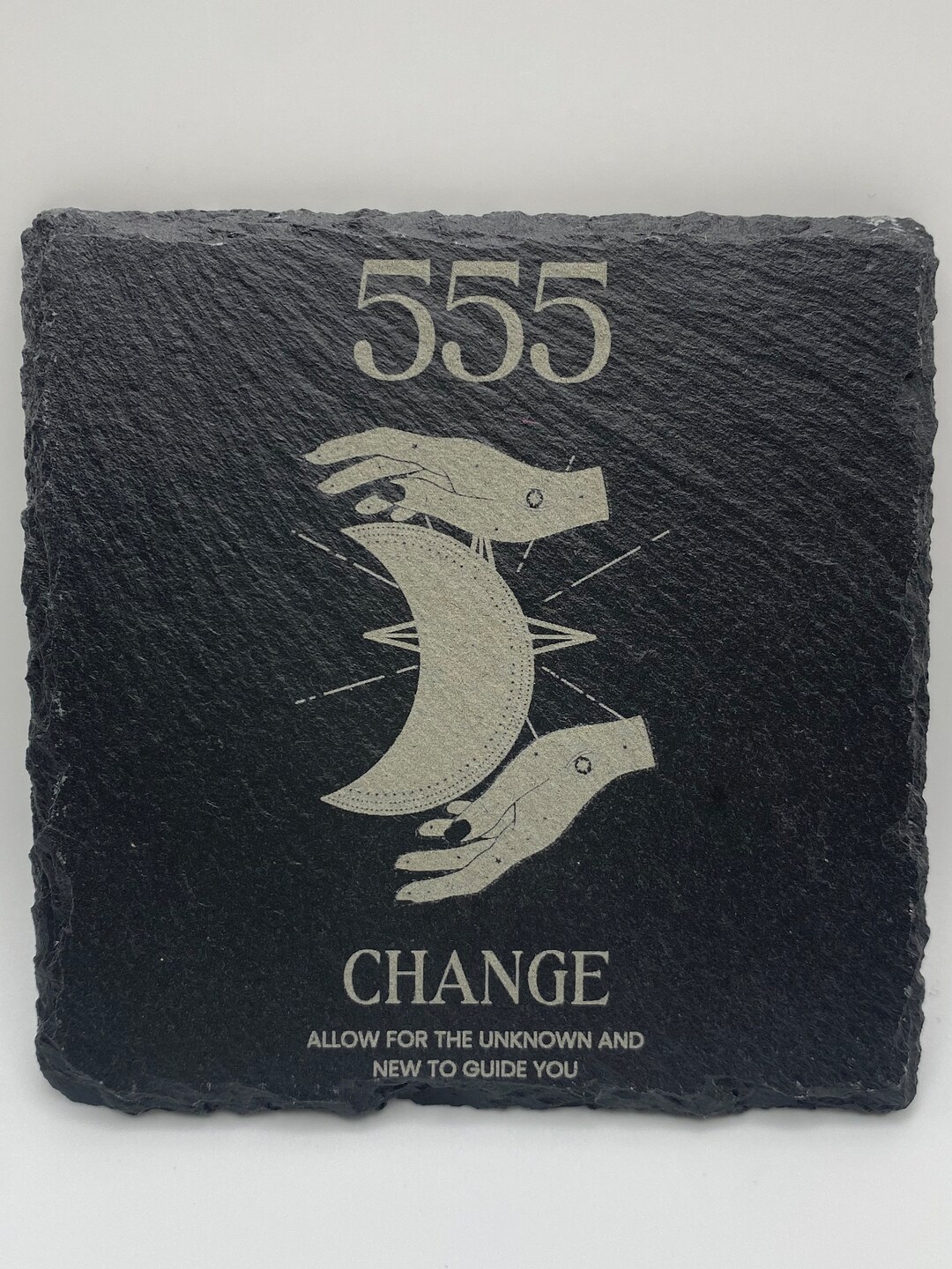 Slate Coaster, Angel Numbers, 555, Laser Engraved, Aesthetic Coaster - Etsy