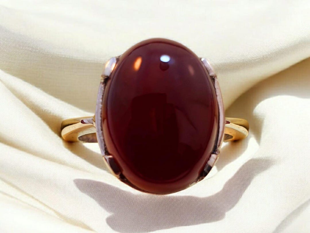 Natural Aqeeq Ring for Women - Etsy