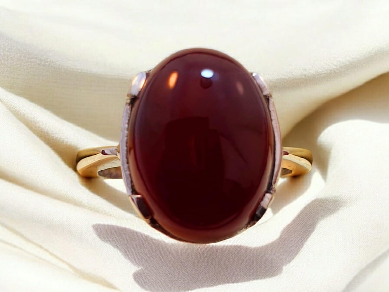 Natural Aqeeq Ring for Women - Etsy