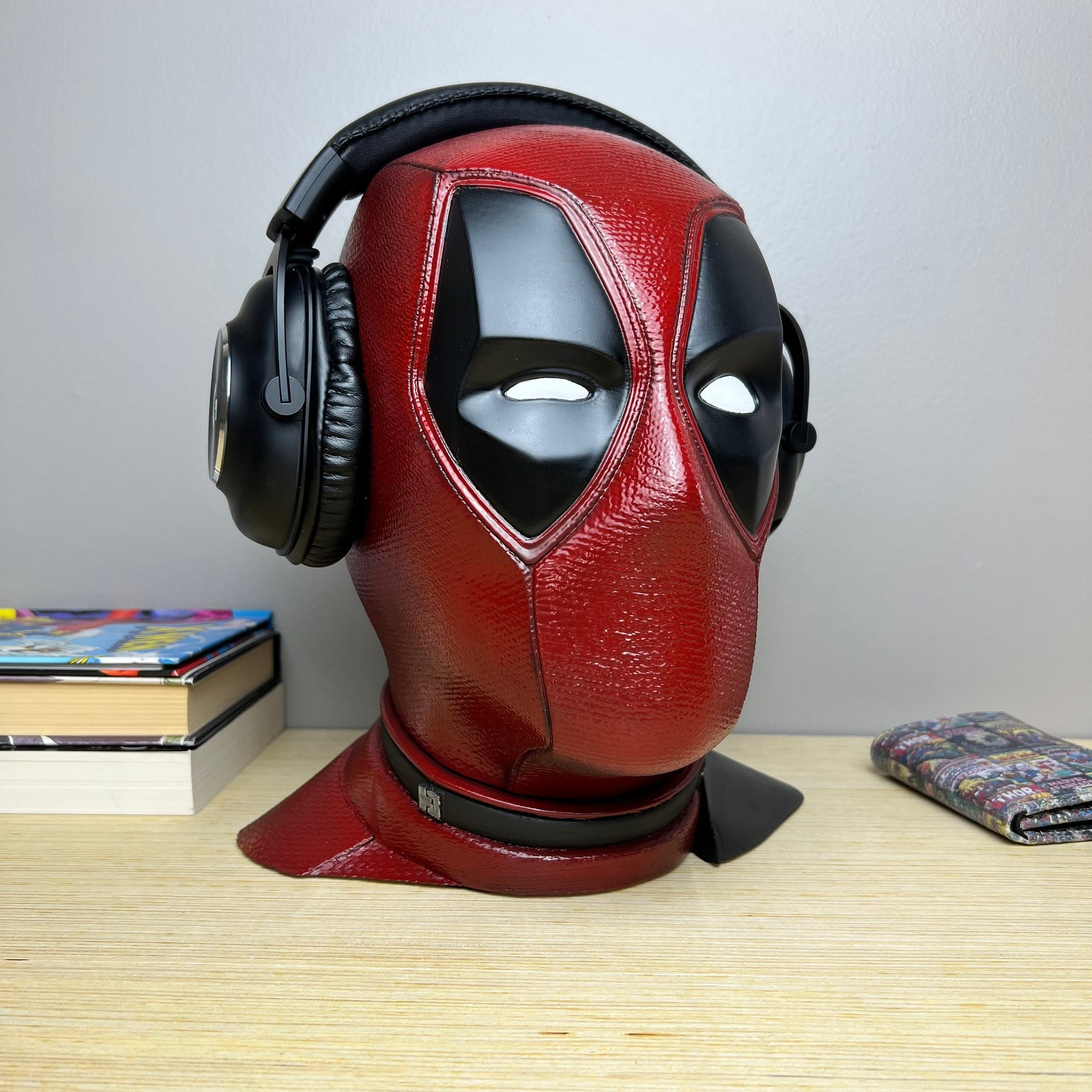 Life Size Painted Deadpool Headphone Stand Prop 3D Printed Headphone ...