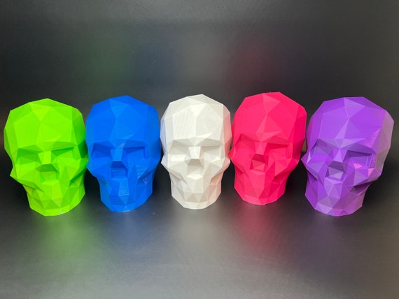 Low Poly Skull Decoration Prop or Headphone Stand Halloween - Etsy