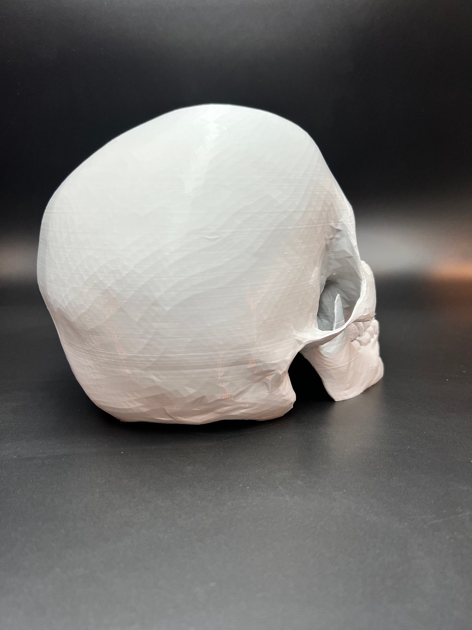 3D Printed Human Skull, Headphone Stand, Halloween Decor - Etsy