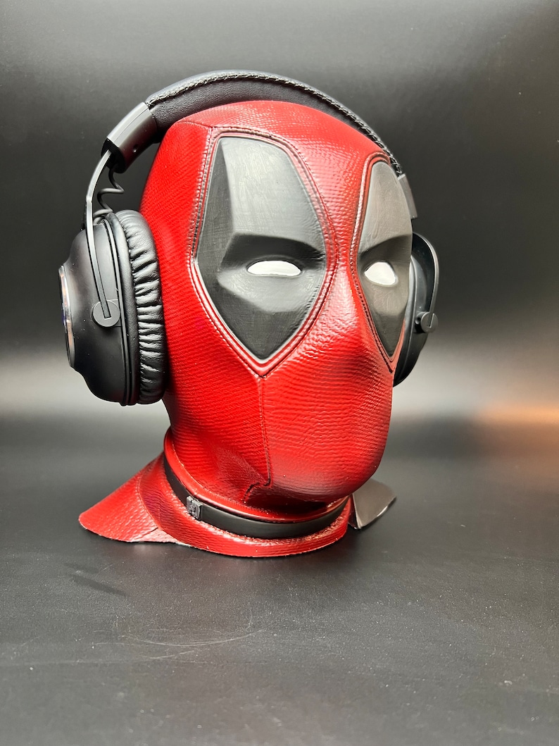 Life Size Painted Deadpool Headphone Stand Prop 3D Printed Headphone ...
