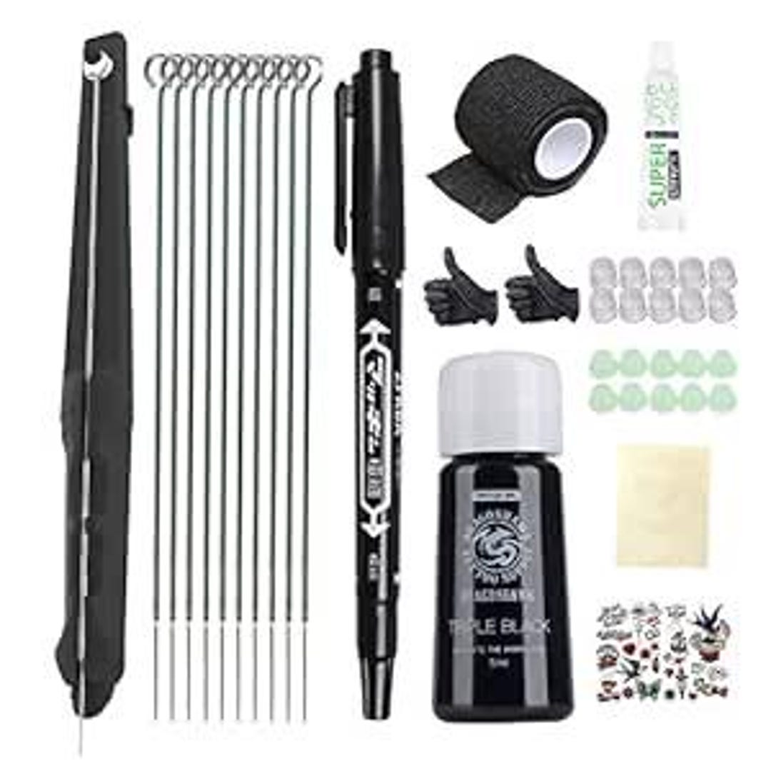 Dragonhawk Hank Poke & Stick Tattoo Kit Beginner Hand Home Tattoo ...