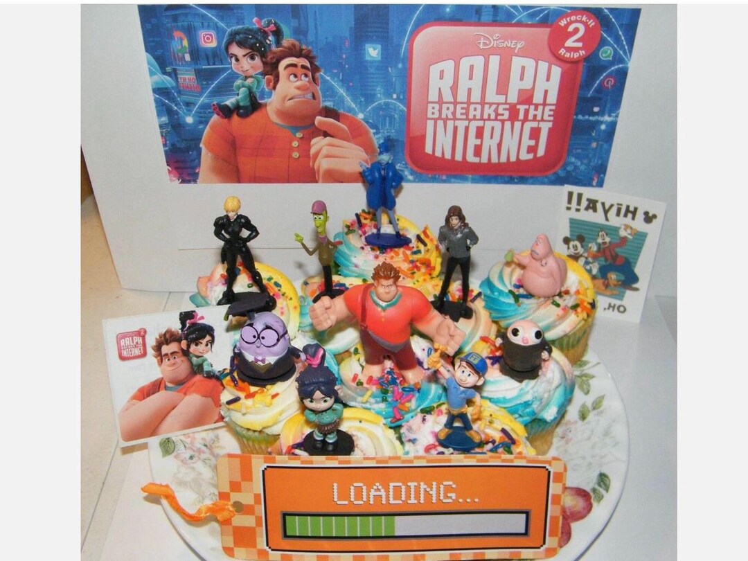 Disney Wreck-it Ralph Breaks the Internet Deluxe Cake Toppers Cupcake ...