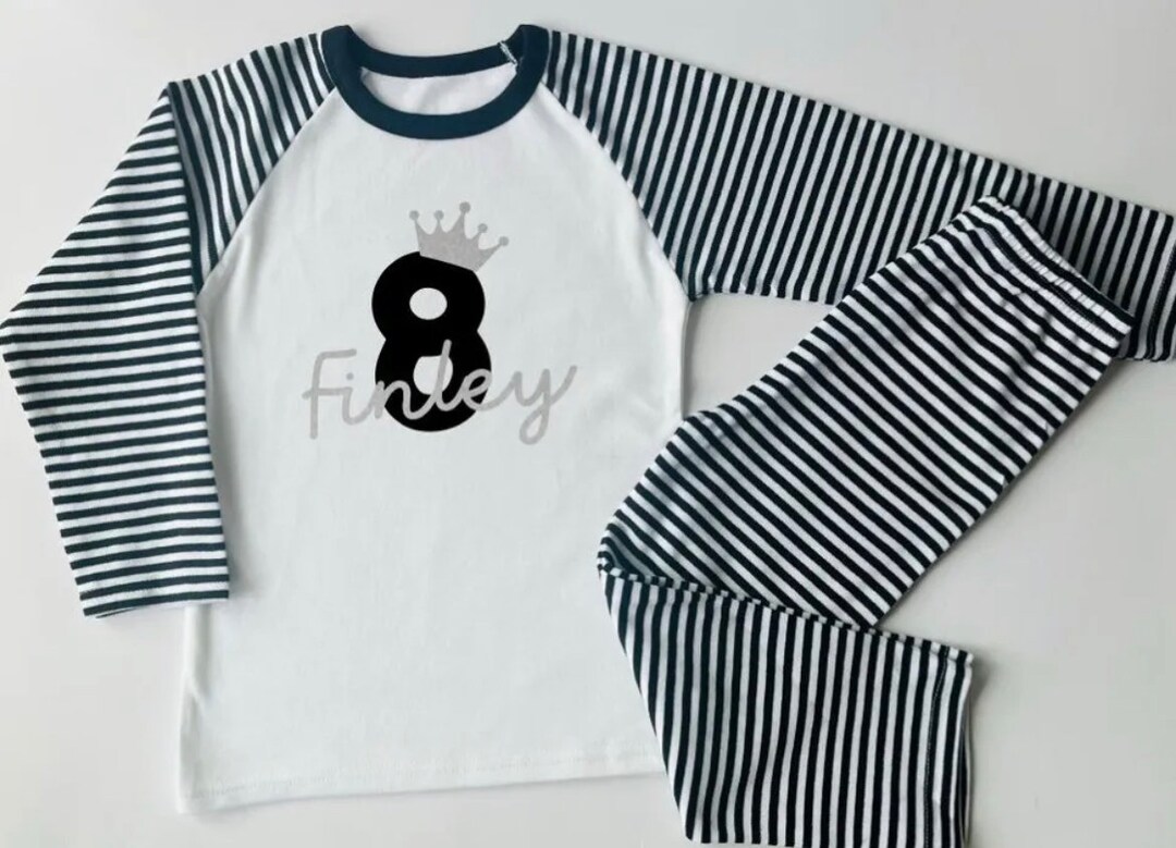 Birthday Theme Pjyamas Kids. Birthday Theme Personalized Pjs. Black ...