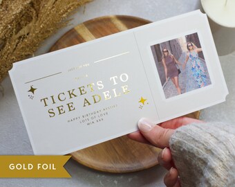 Golden Ticket Foiled Voucher Personalised Ticket Gift - Etsy UK