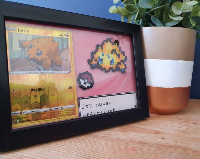 Handmade Joltik Pokémon Pixel Art Framed Picture With TCG Card - Etsy